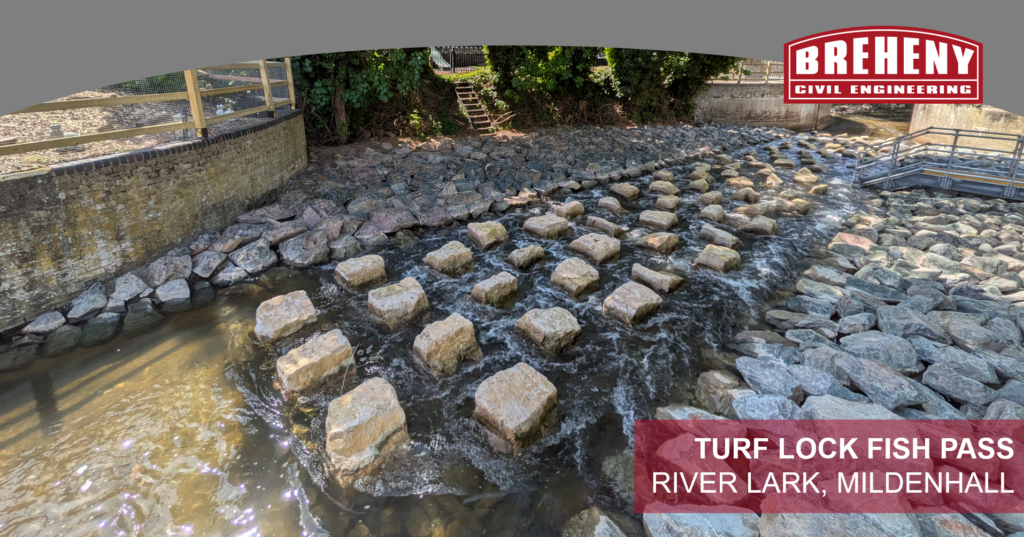 Turf Lock Fish Pass, River Lark, Mildenhall - Breheny Civil Engineering